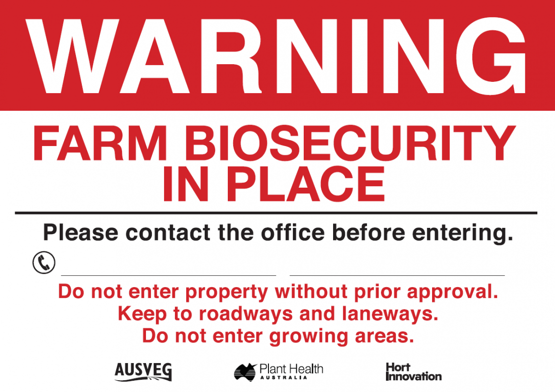Biosecurity Signage for Australian Growers |AUSVEG's