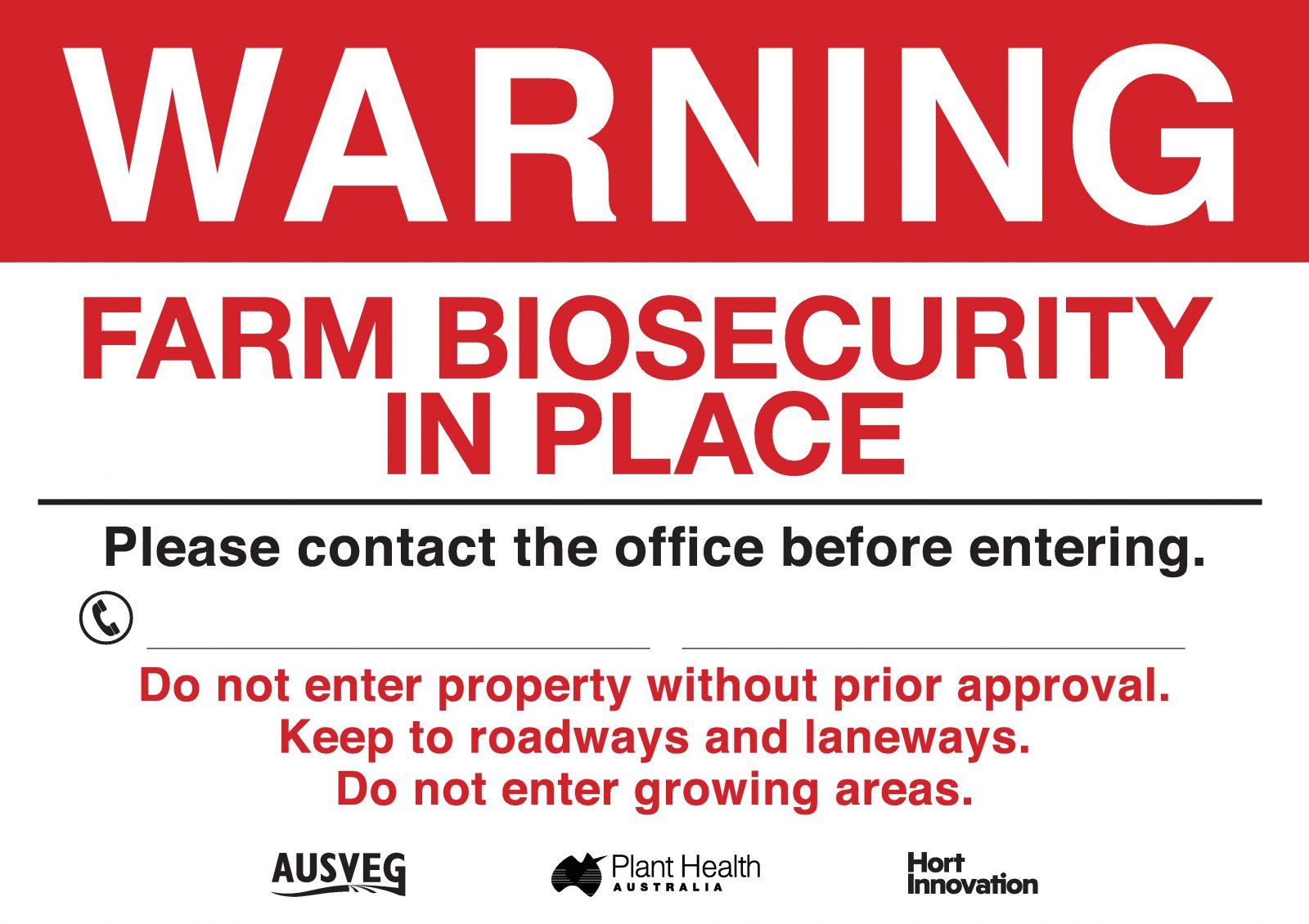 Staff and visitor biosecurity - AUSVEG